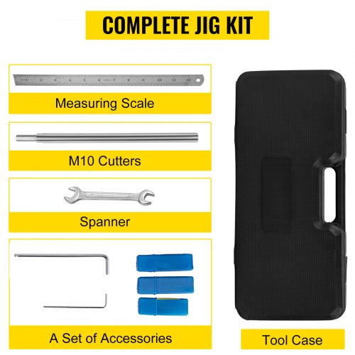 VEVOR Mortice Door Fitting Kit 16Pcs, DBB Lock Mortiser Kit with 3pcs ...