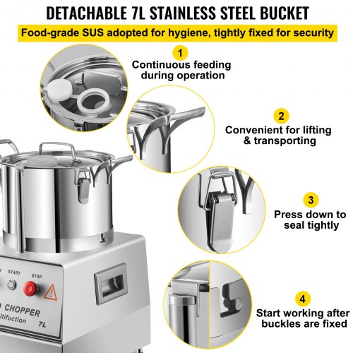 6l Commercial Food Processor Food Grinder Food Chopper S.steel ...