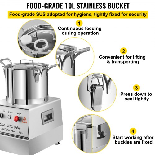 Commercial Food Processor Food Grinder 10l Sus Tomato Chopper Vegetable ...