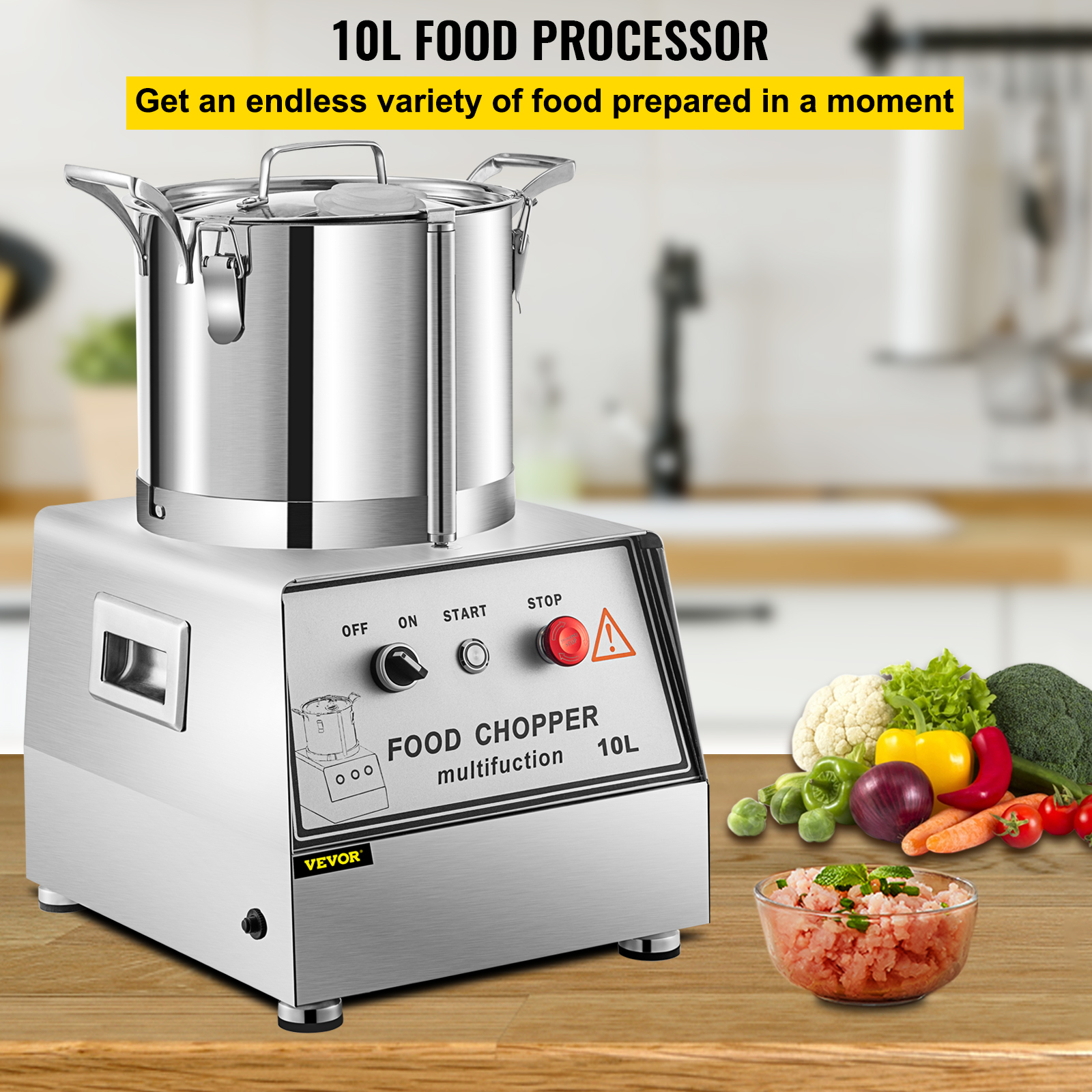 Commercial Food Processor Food Grinder 10l Sus Tomato Chopper Vegetable ...
