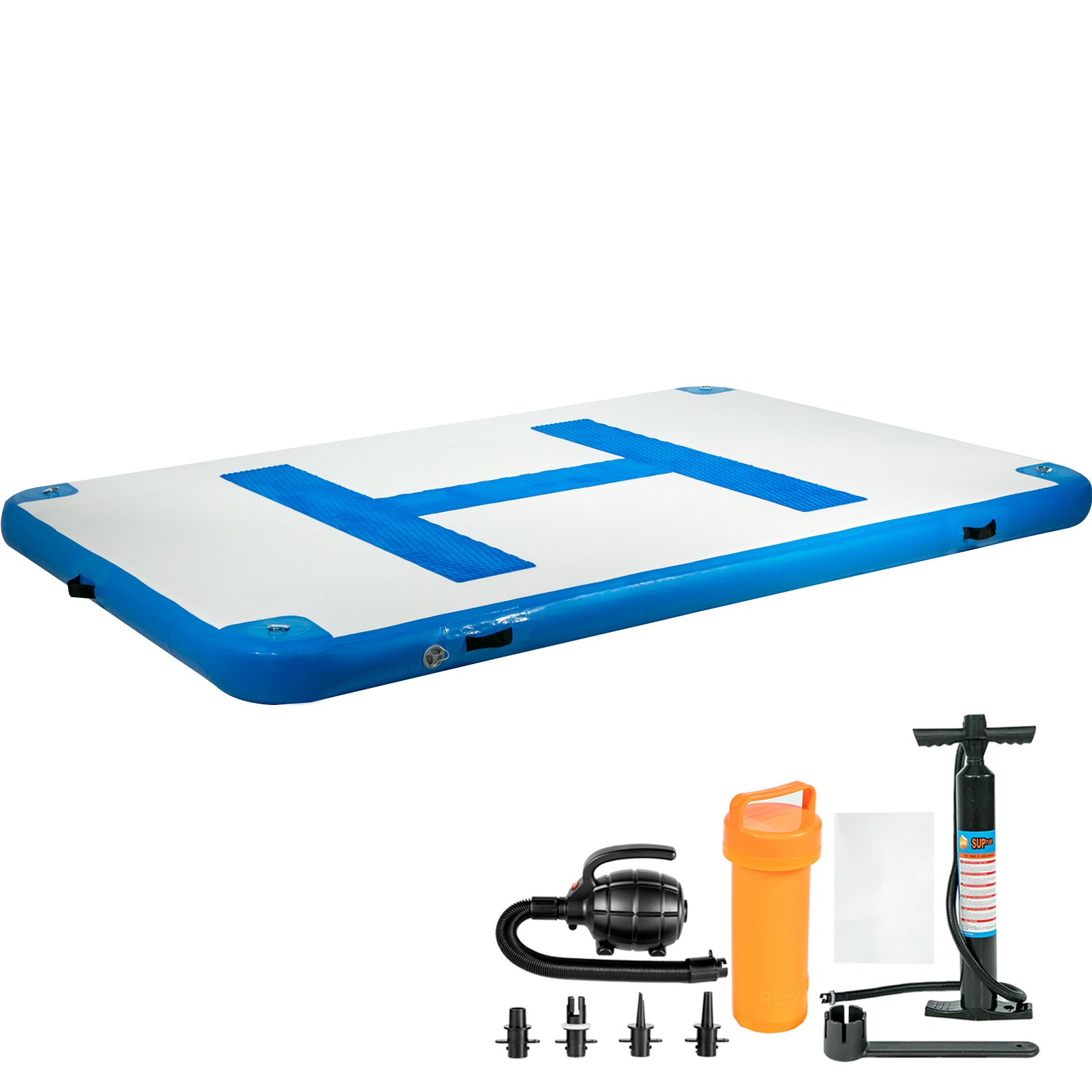 Inflatable Dock Platform Inflatable Floating Dock 10x6.5 ft w/ Electric ...