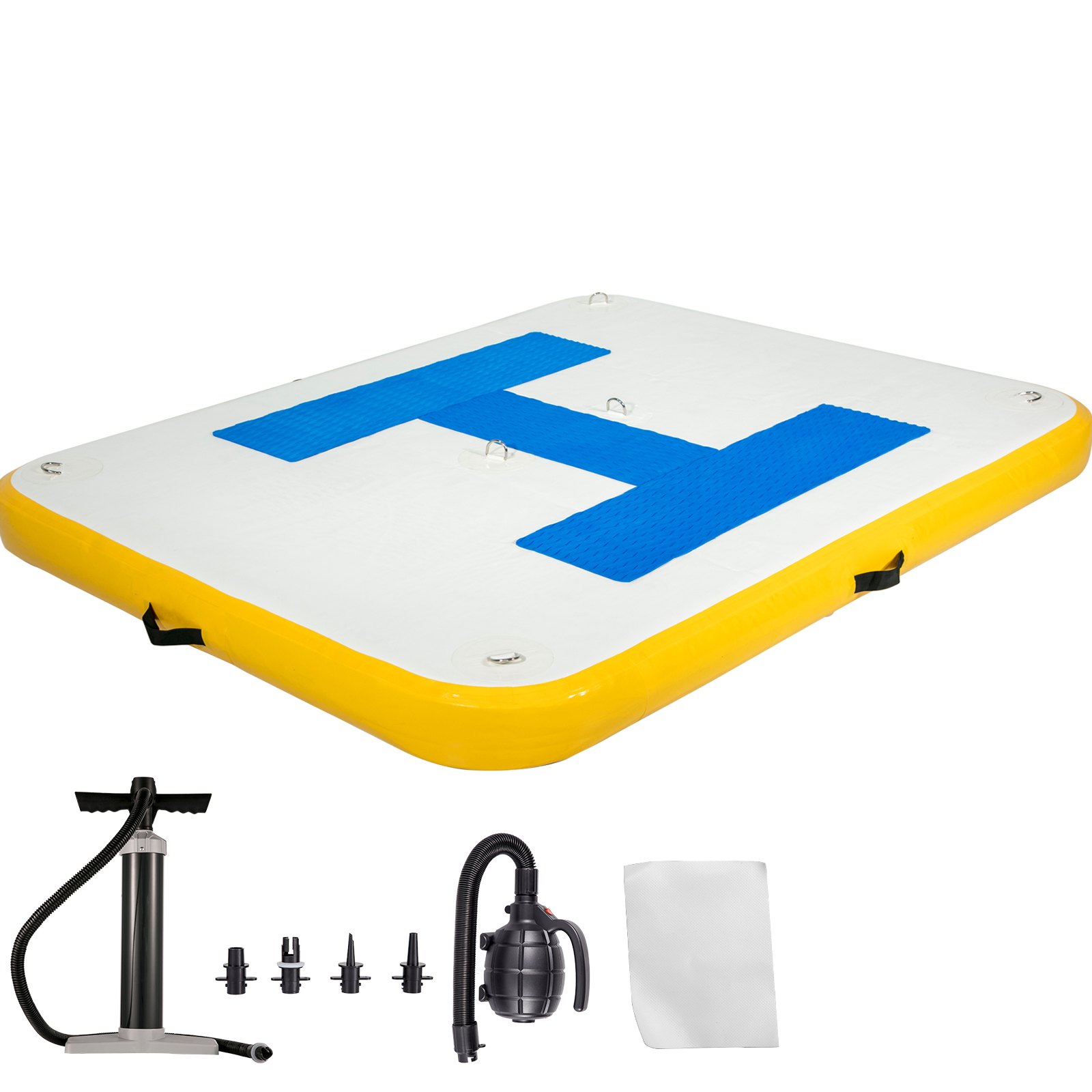 Inflatable Dock Platform, Inflatable Floating Dock 8x5 ft with Electric ...