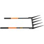 VEVOR Broad Fork Tool, 5 Tines 20 in Wide, Garden Tool with Fiberglass ...