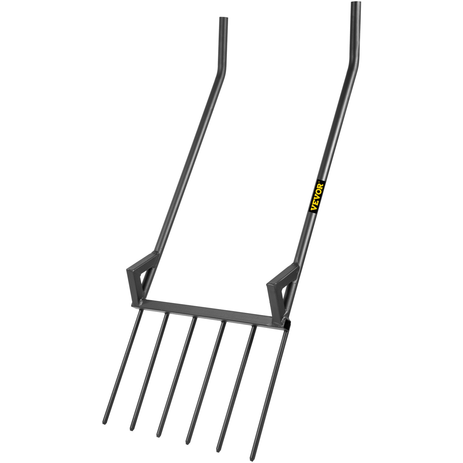 VEVOR Broad Fork Tool, 6 Tines 20 in Wide Hand Tiller Broadfork, U ...
