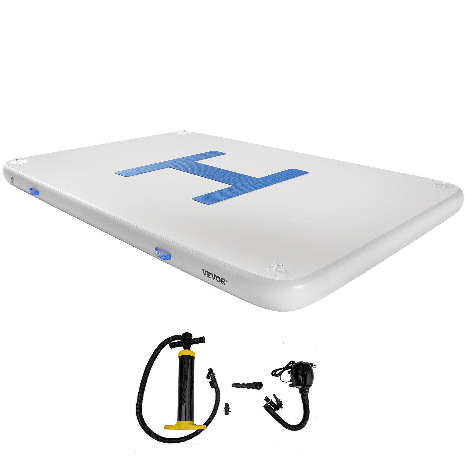 VEVOR Inflatable Dock Platform Inflatable Dock 13'x6.5'x6" Floating ...