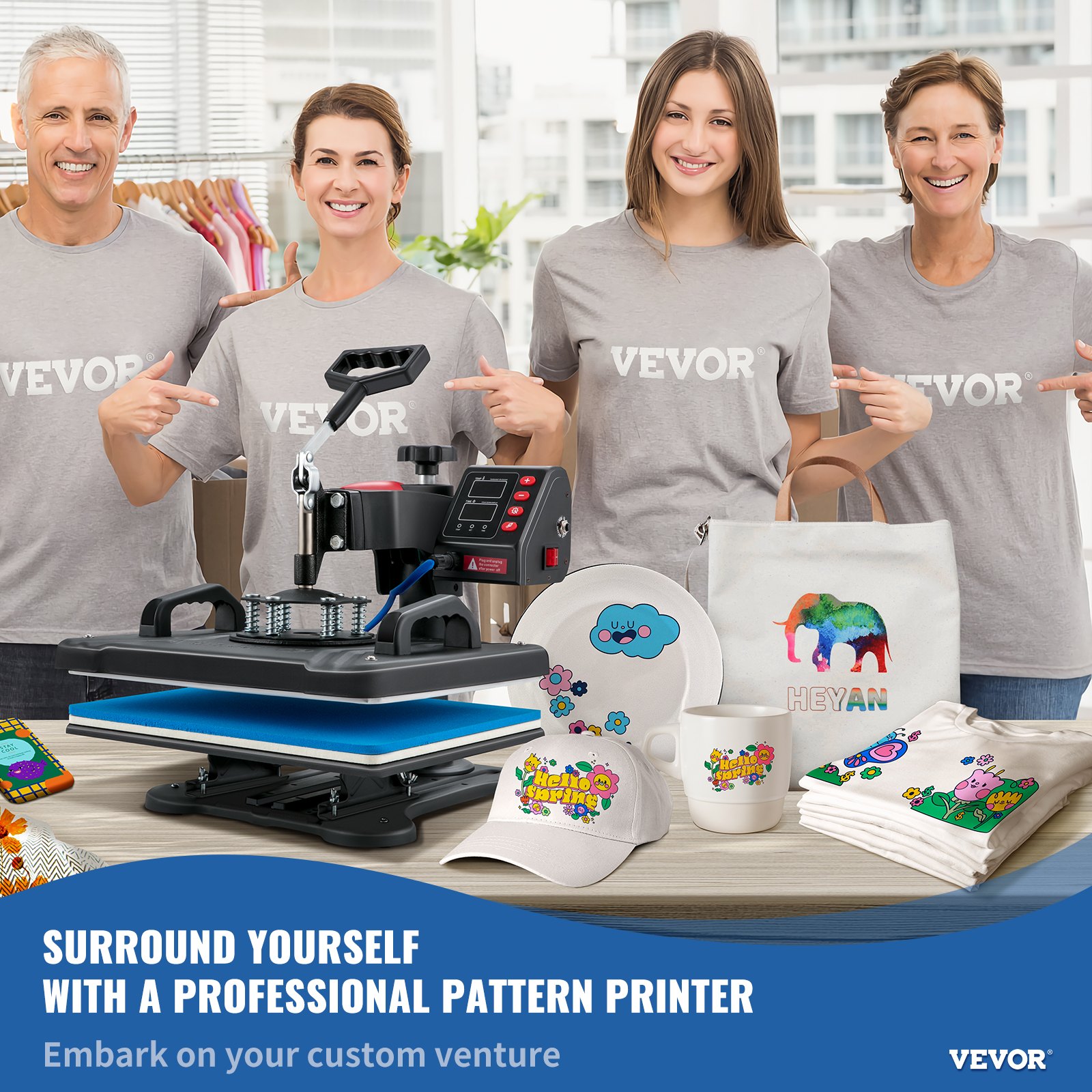 VEVOR VEVOR Heat Press Machine 12x15in 5in1 Sublimation Transfer T ...
