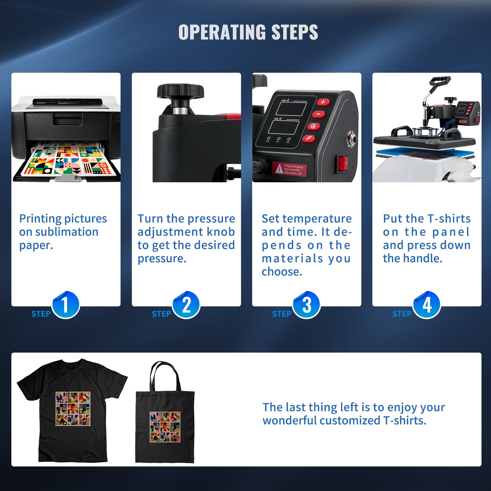 VEVOR VEVOR Heat Press, 5 in 1 Heat Press Machine Machine 12x15 ...
