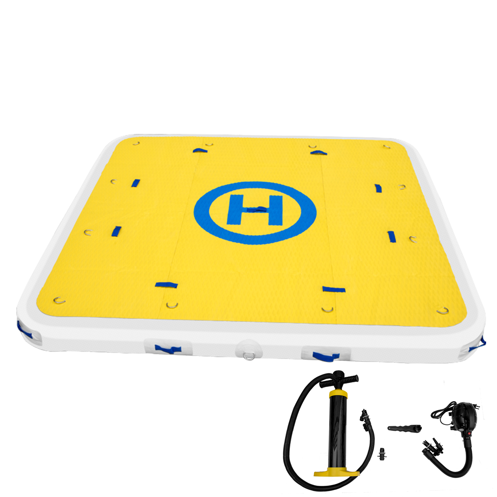 VEVOR Inflatable Dock Platform PVC Floating Dock 8 x 6 ft 3-4 Person w ...