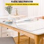 VEVOR Plastic Table Cover 36 x 60 Inch, 2 mm Thick Clear Table ...