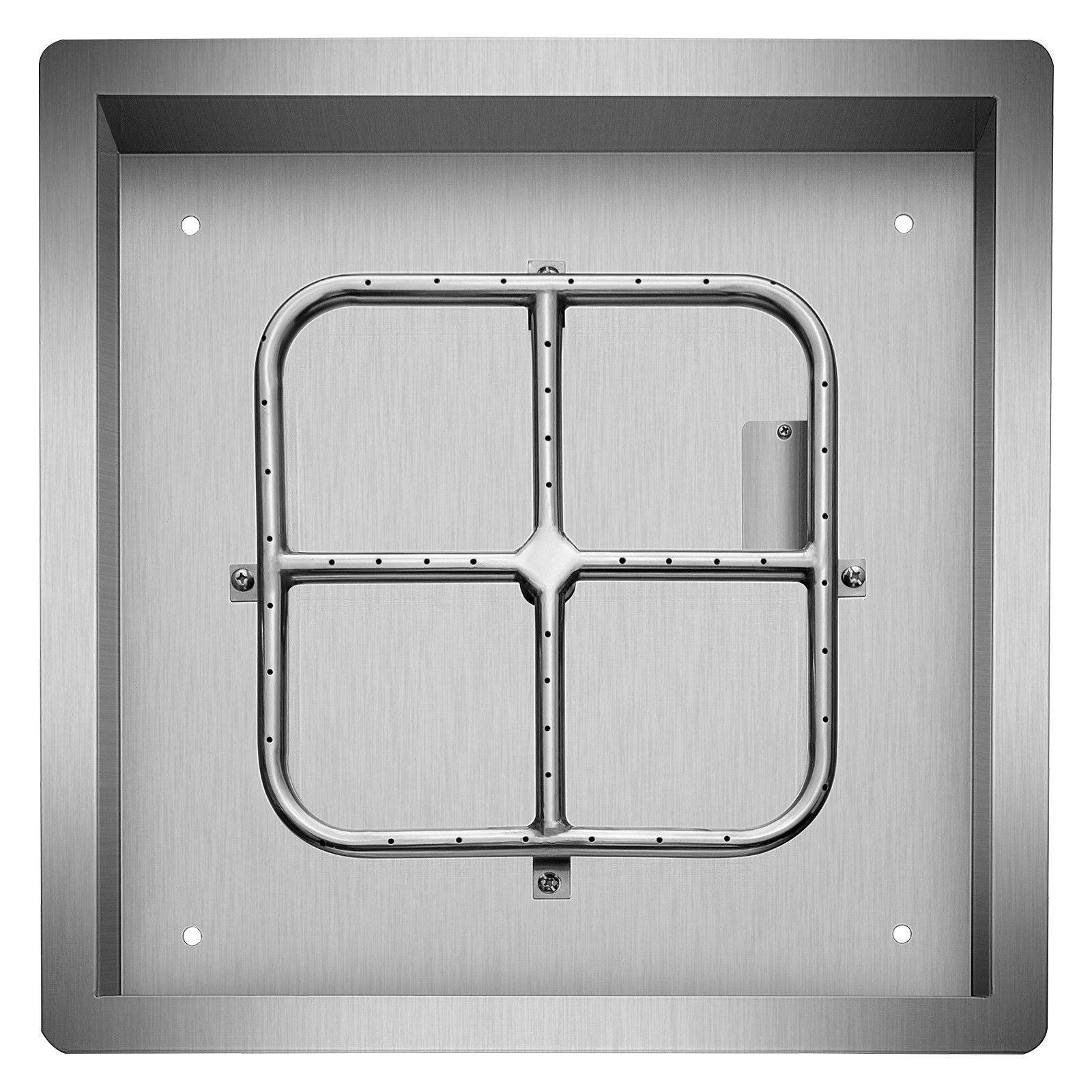 VEVOR Drop in Fire Pit Pan, 36" x 36" Square Fire Pit Burner, Stainless ...