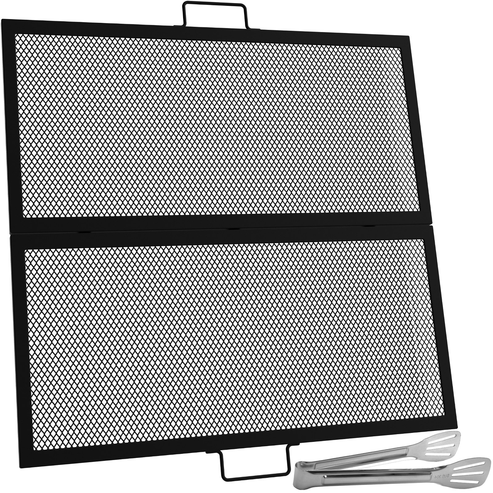 VEVOR Square Cooking Grate Fire Pit Grill Grate w/ X Marks Foldable 36 ...
