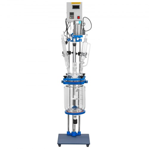VEVOR Jacketed Reactor 5L Laboratory Glass Reactor, Jacketed Glass ...