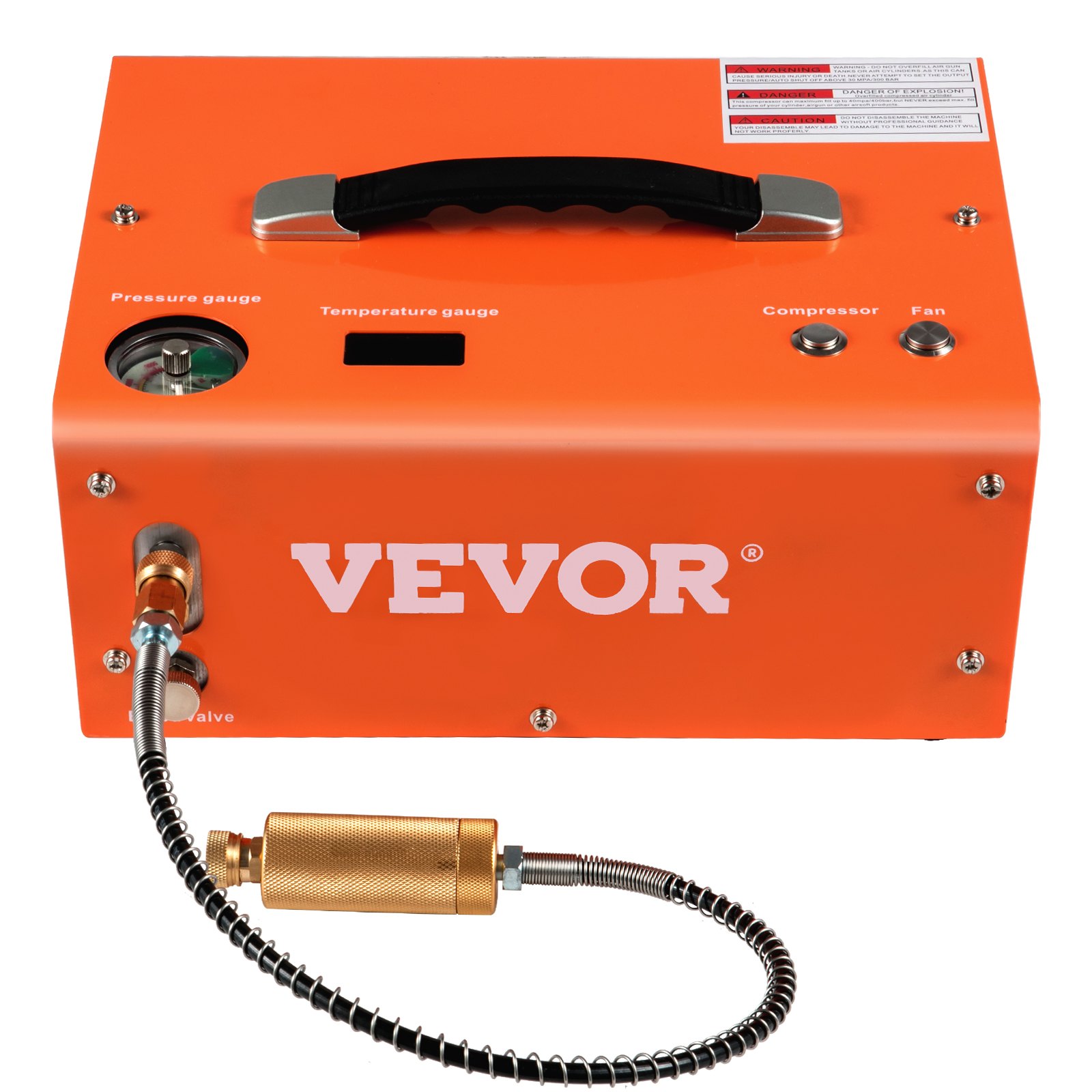 VEVOR PCP Air Compressor, 4000PSI Portable PCP Compressor, 24V DC 110V ...