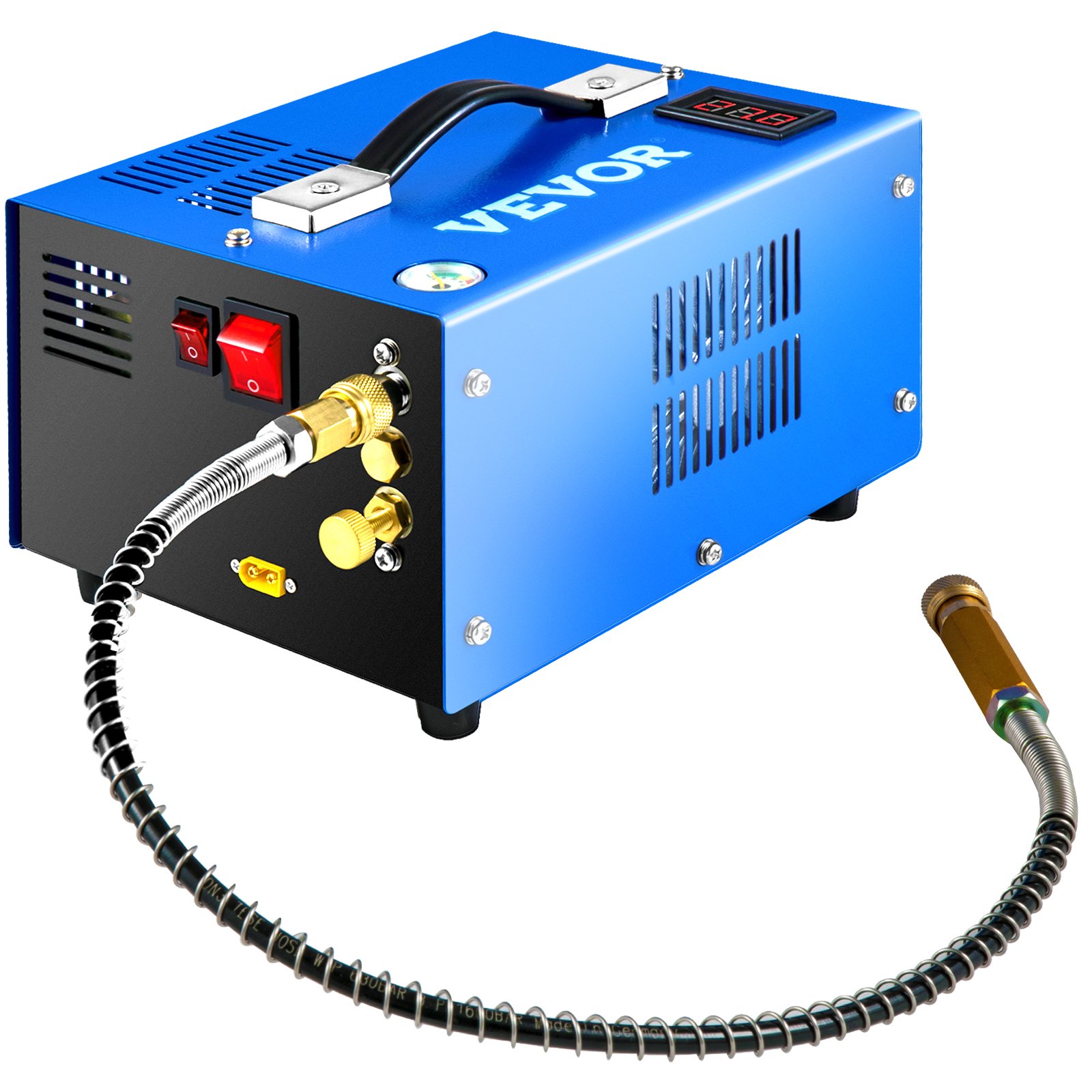 VEVOR PCP Air Compressor, 4500PSI Portable PCP Compressor, 12V DC/110V ...