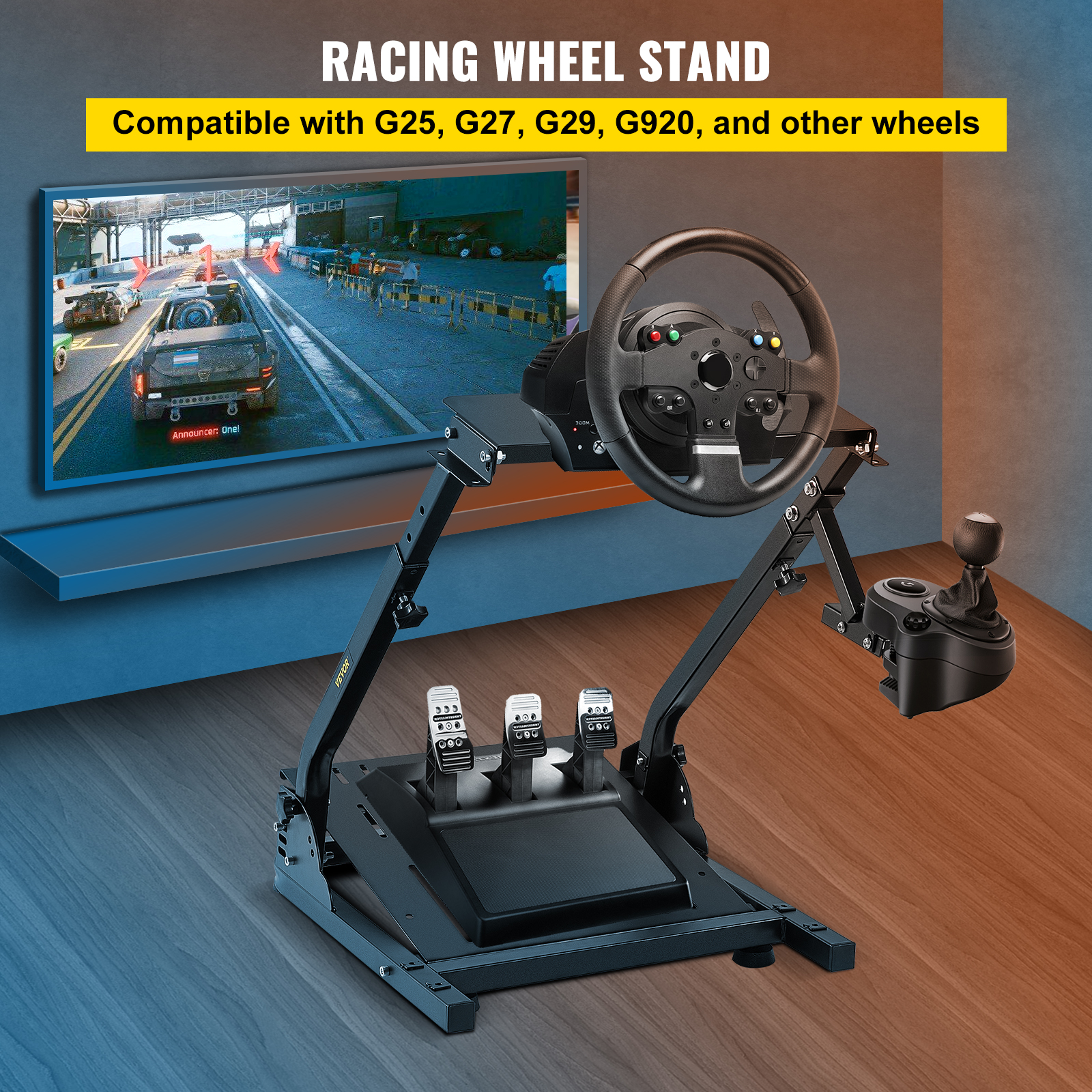 Vevor Racing Simulator Cockpit Steering Wheel Stand For G29 Ps4 G920 ...