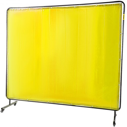 VEVOR Welding Screen with Frame 8' x 6', Welding Curtain with 4 Wheels ...