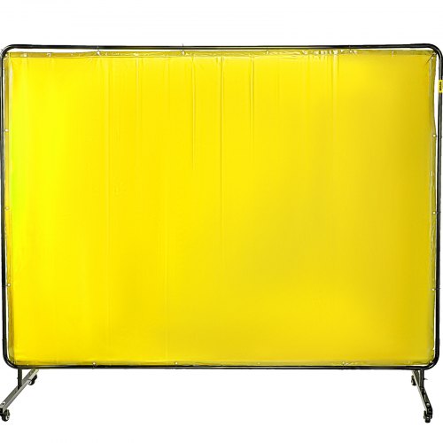 VEVOR Welding Screen with Frame 8' x 6', Welding Curtain with 4 Wheels ...