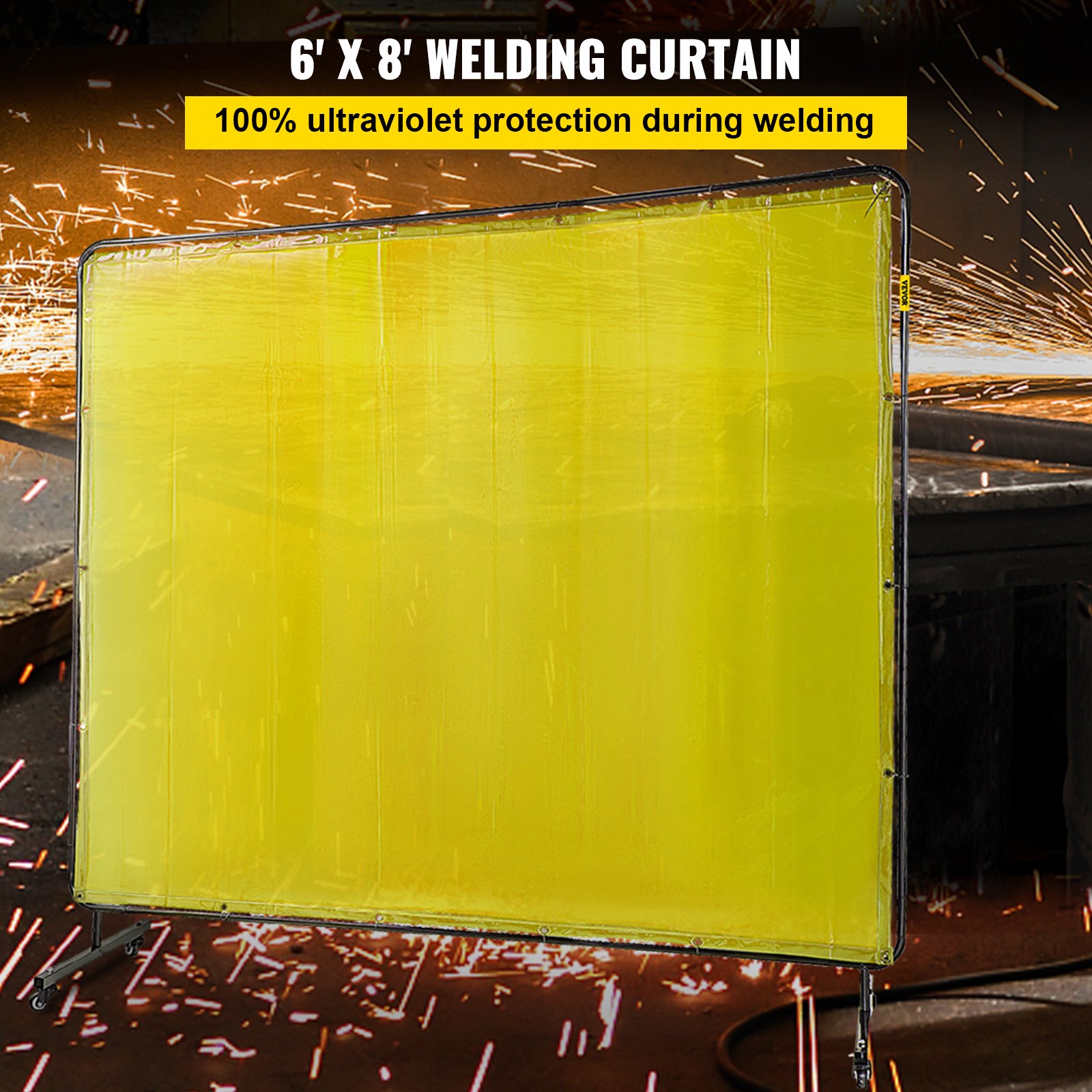 Welding Curtain Welding Screens 6' x 8' Flame Retardant Vinyl with ...