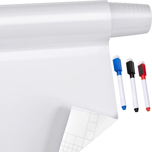 VEVOR White Board Paper, 6x4 ft Dry Erase Whiteboard Paper w/ Adhesive ...