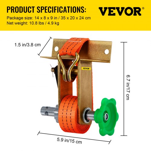 VEVOR Rack Strap Ladder Rack Tube Mount Ratchet 1-1/2 Inch Square Pipe ...