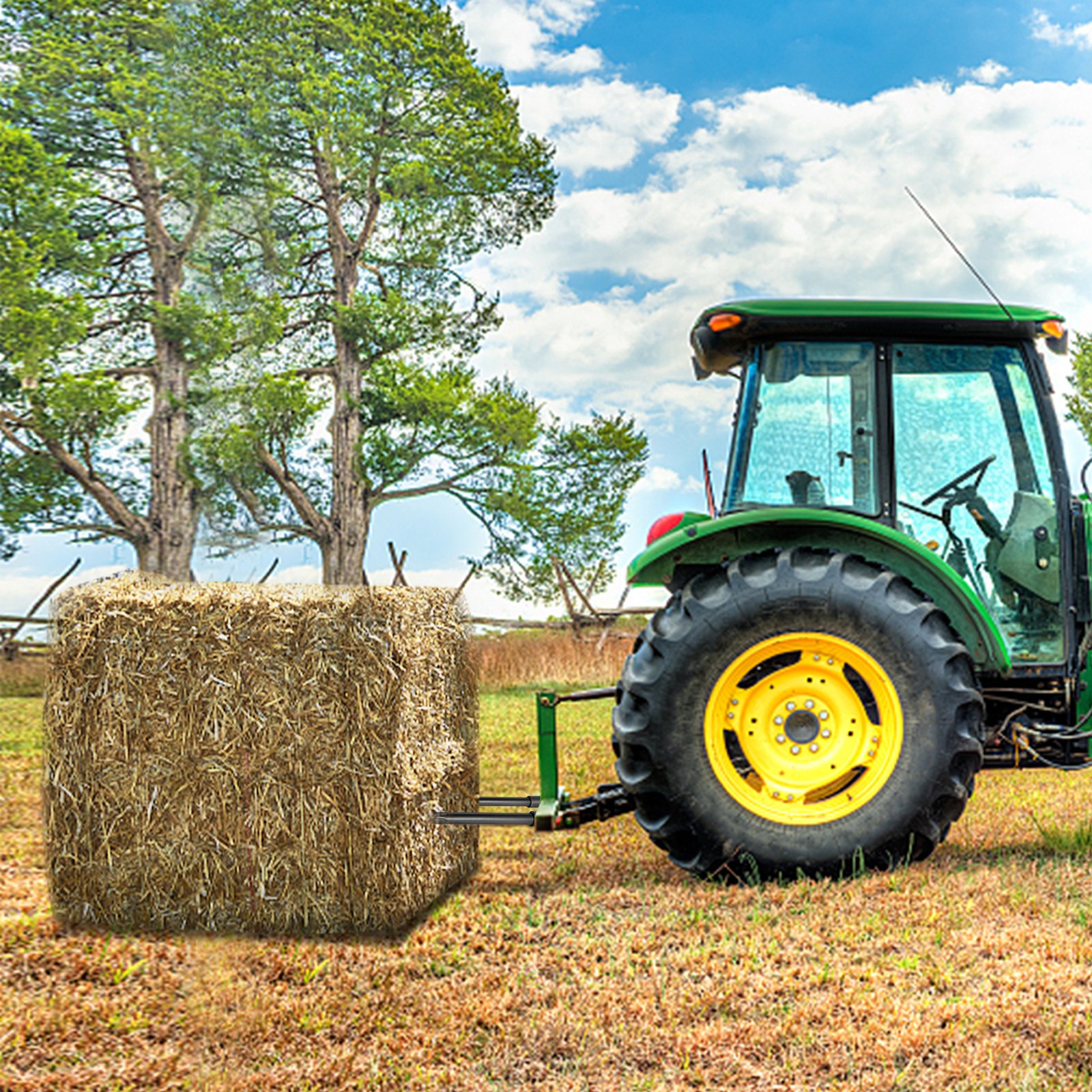 VEVOR Hay Spears, 49inch Hay Bale Spear, 3000lbs Bale Hay Spike, 1 ...