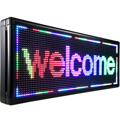 VEVOR Led Sign 40" x 15" Digital Sign Full Color Color Indoor with high ...