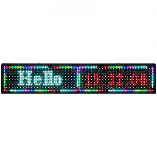 VEVOR Led Sign 40 x 8 inch Led Scrolling Message Display RGB 7-Color ...