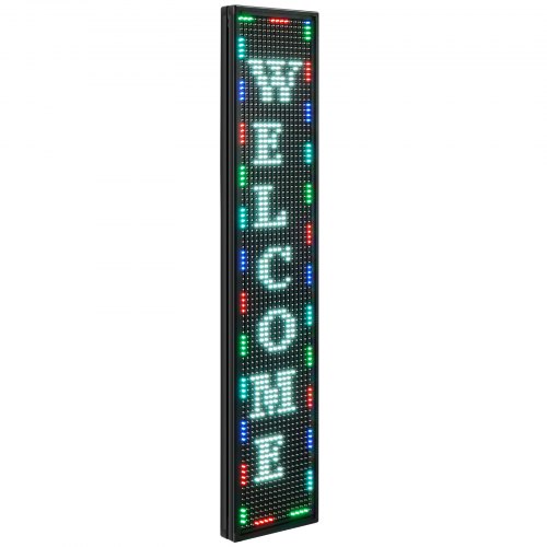 VEVOR Led Sign 40 x 8 inch Led Scrolling Message Display RGB 7-Color ...