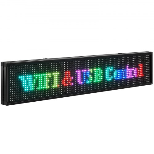 VEVOR Led Sign 40 x 8 inch Led Scrolling Message Display RGB 7-Color ...