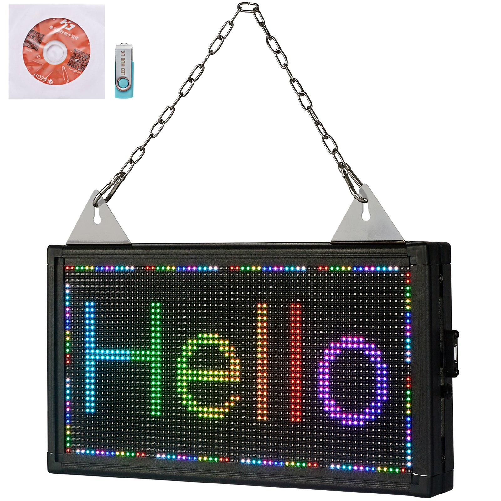 VEVOR LED Scrolling Sign LED Display Board 14 x 8 in 7 Color P5 ...