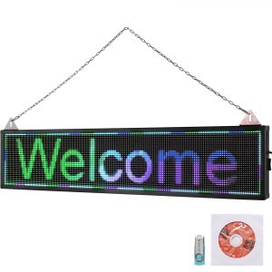 VEVOR LED Scrolling Sign LED Display Board 40 x 9 in 7 Color P6 ...
