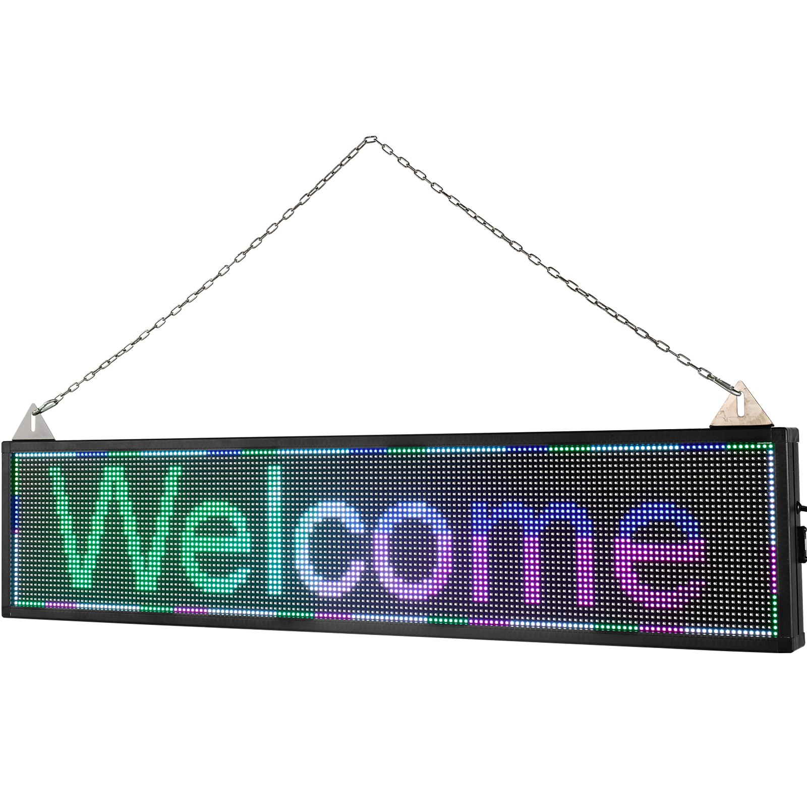 VEVOR LED Scrolling Sign, 40" x 9" WiFi & USB Control, Full Color P6 ...