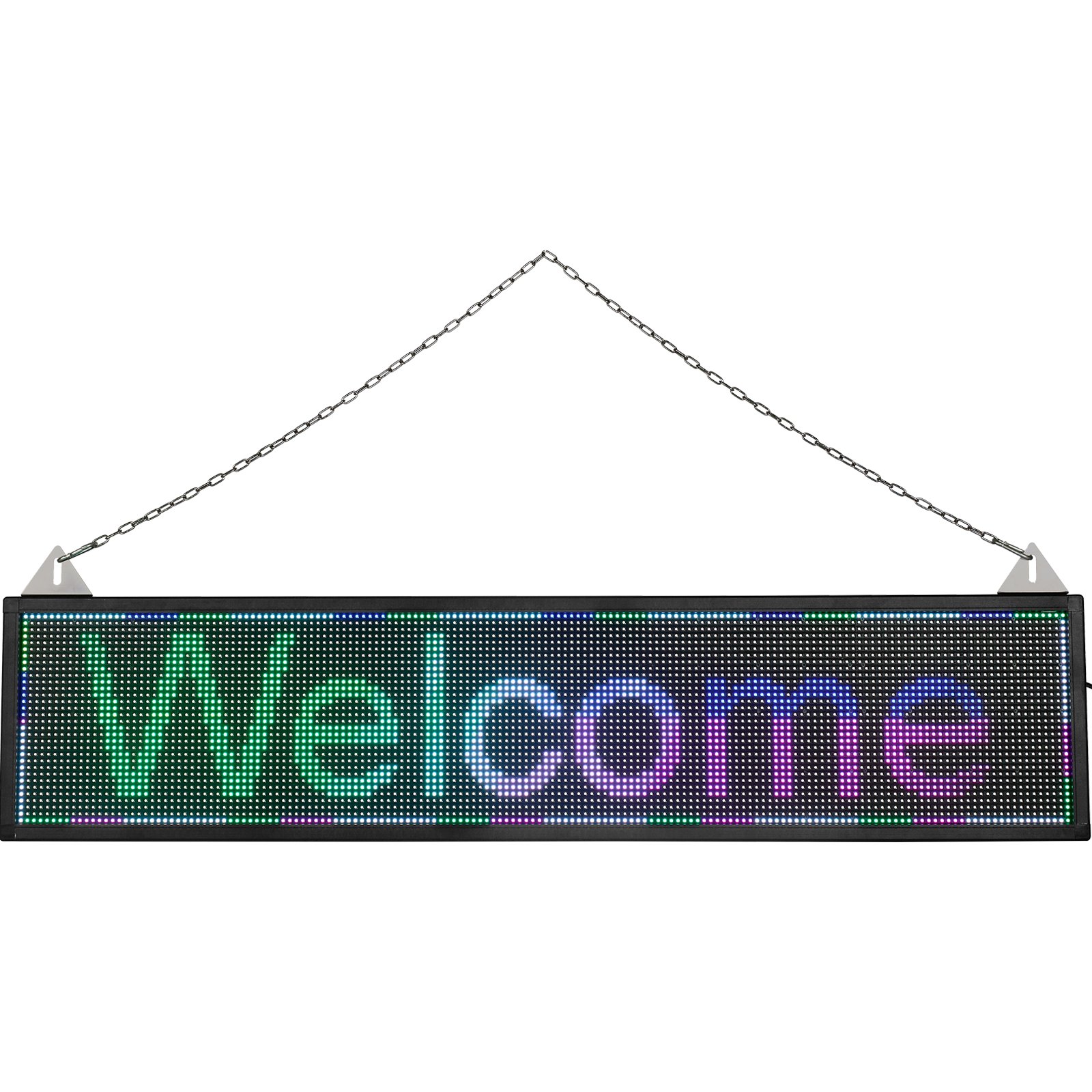 VEVOR LED Scrolling Sign, 40" x 9" WiFi & USB Control, Full Color P6 ...