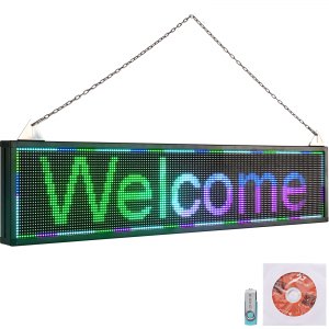 VEVOR LED Scrolling Sign LED Display Board 40 x 9 in 7 Color P6 ...