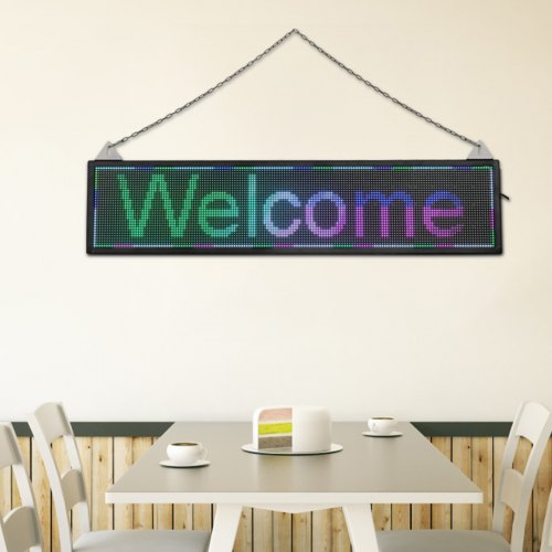 VEVOR LED Scrolling Sign, 40" x 9" WiFi & USB Control P6 Programmable ...