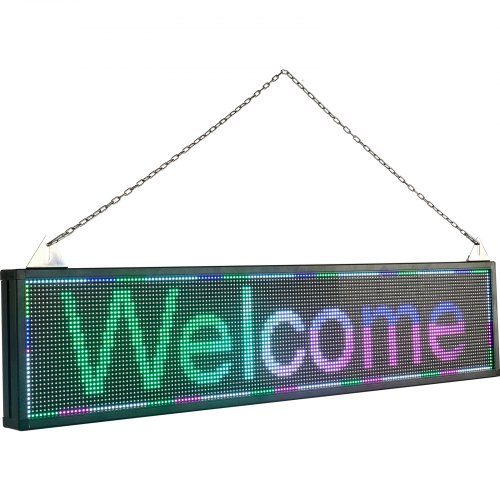 VEVOR LED Scrolling Sign, 40" x 9" WiFi & USB Control P6 Programmable ...