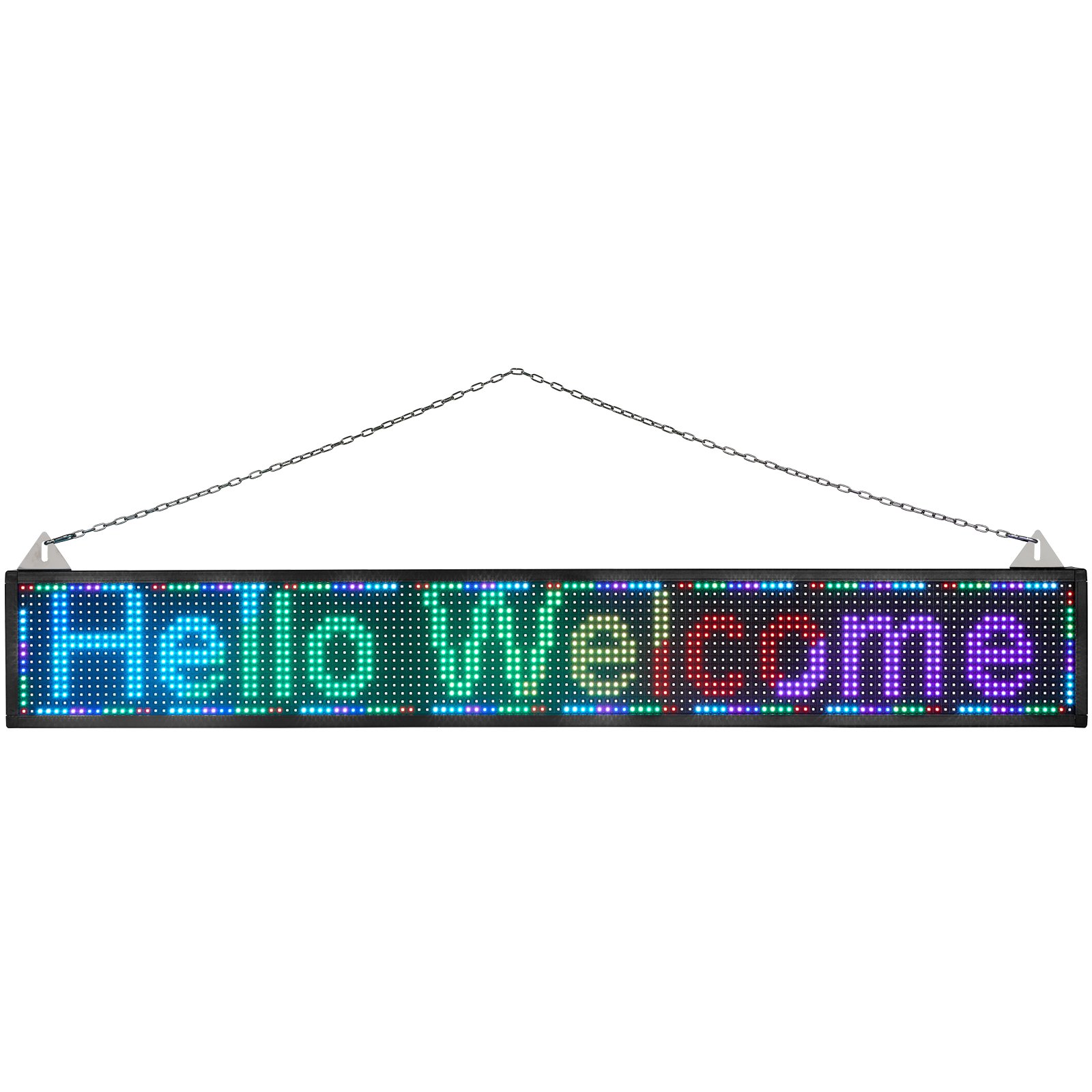 VEVOR LED Scrolling Sign, 52" x 8" WiFi & USB Control, Full Color P10 ...