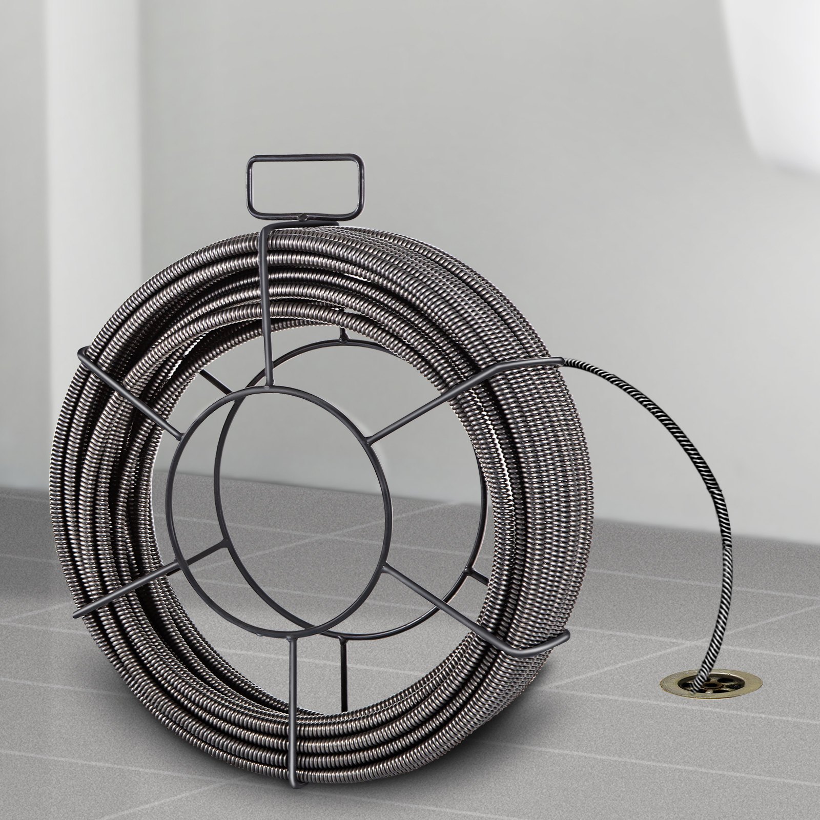 VEVOR Drain Cleaning Cable 75 Feet x 3/8 Inch Solid Core Cable Sewer ...