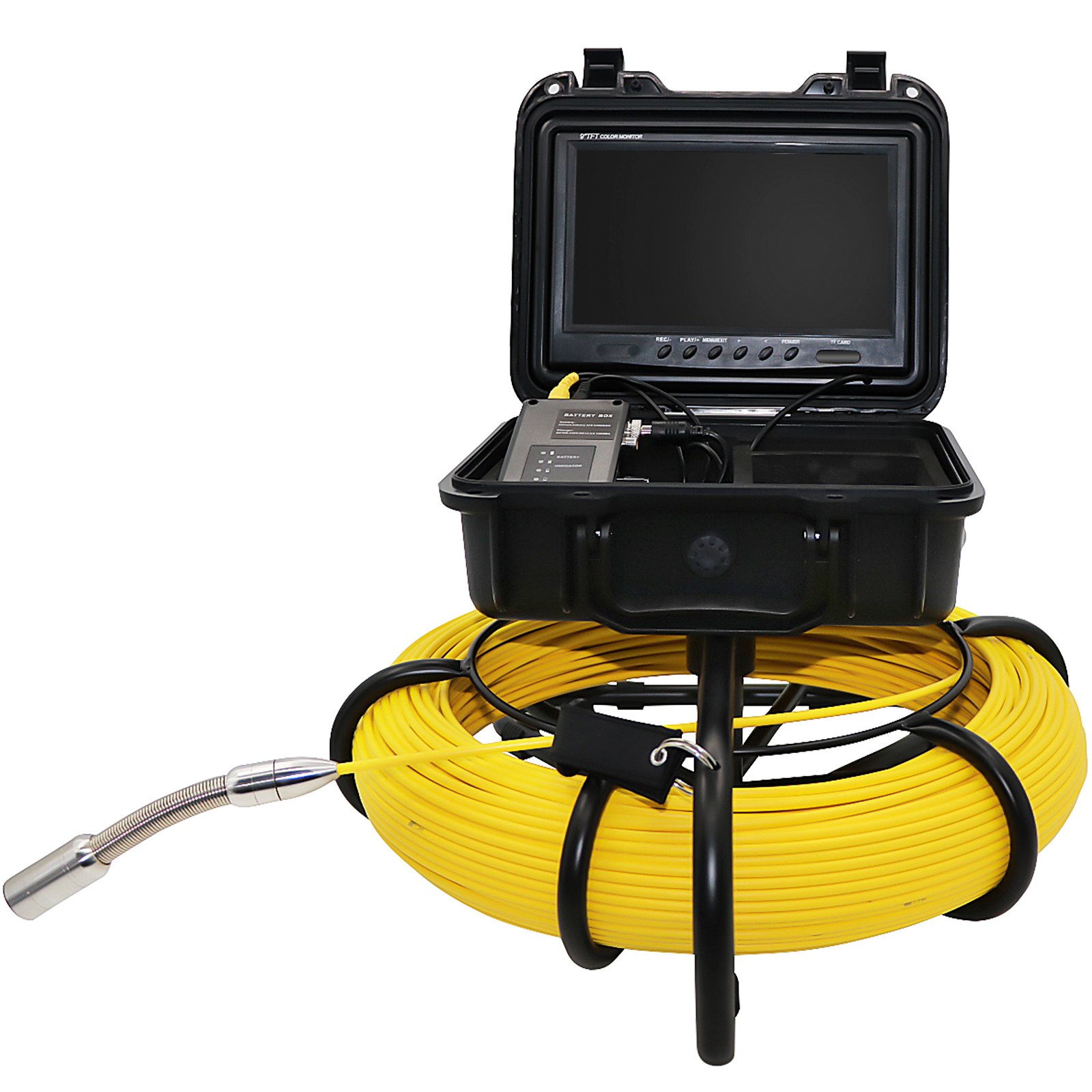VEVOR Sewer Camera, 328ft/100m Cable, Waterproof IP68 Sewer Video ...