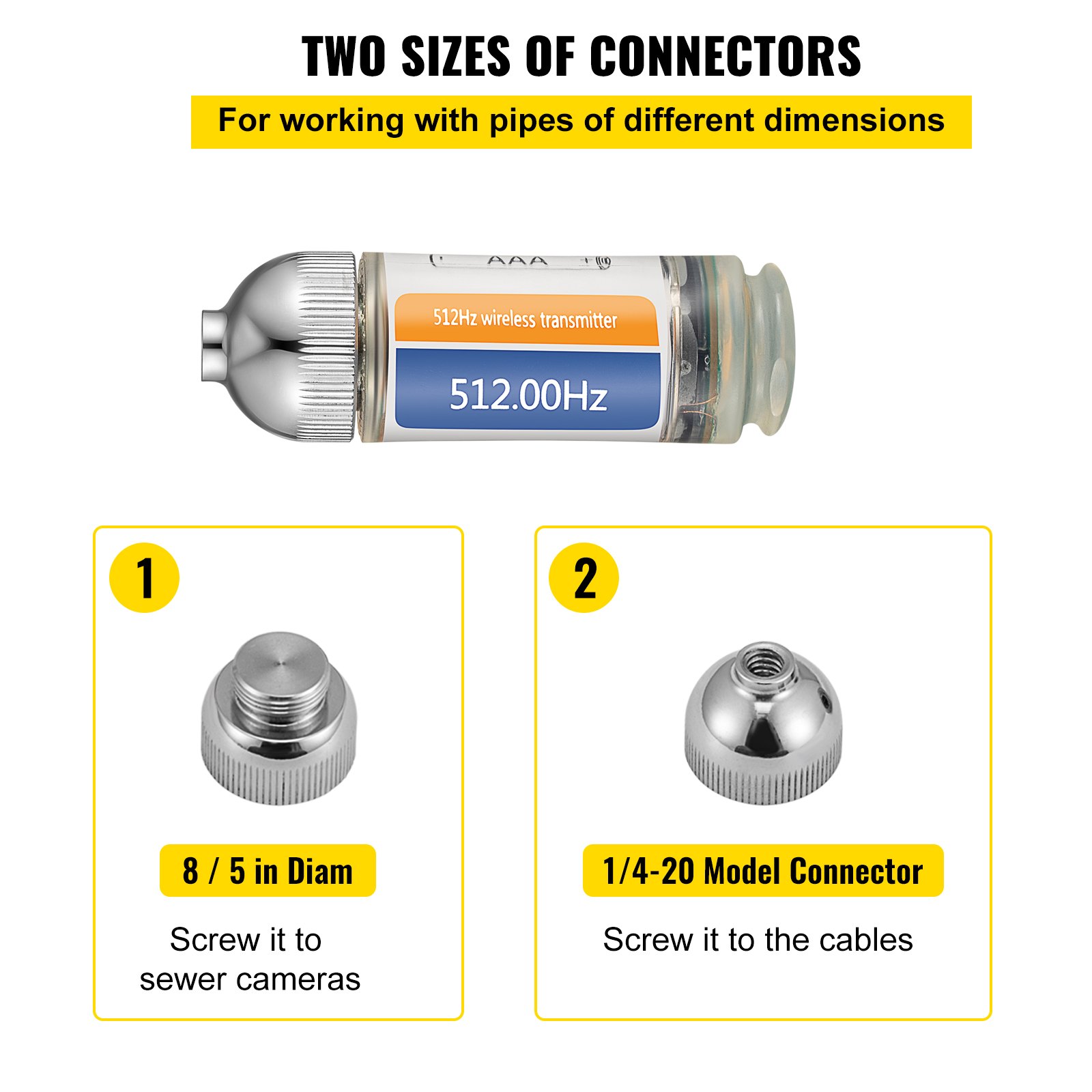 VEVOR VEVOR Sonde Transmitter Sonde Locator 512hz Pipe Locator 25 ...
