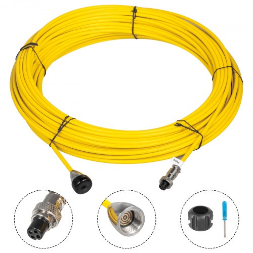 VEVOR 30M Length Pipe Inspection Camera Cable Sewer Drain Pipeline Wire ...