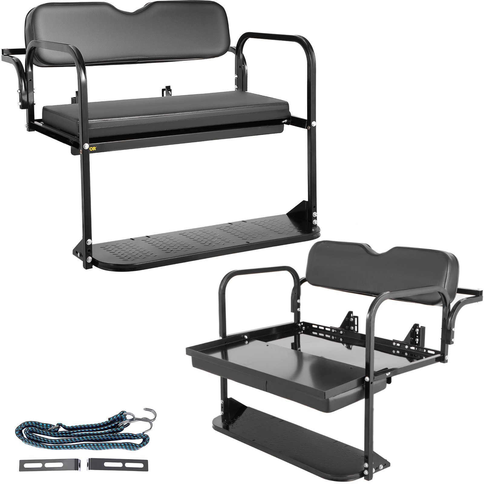 VEVOR Golf Cart Rear Flip Seat Kit Club Car DS Folding Rear Seat Kit ...