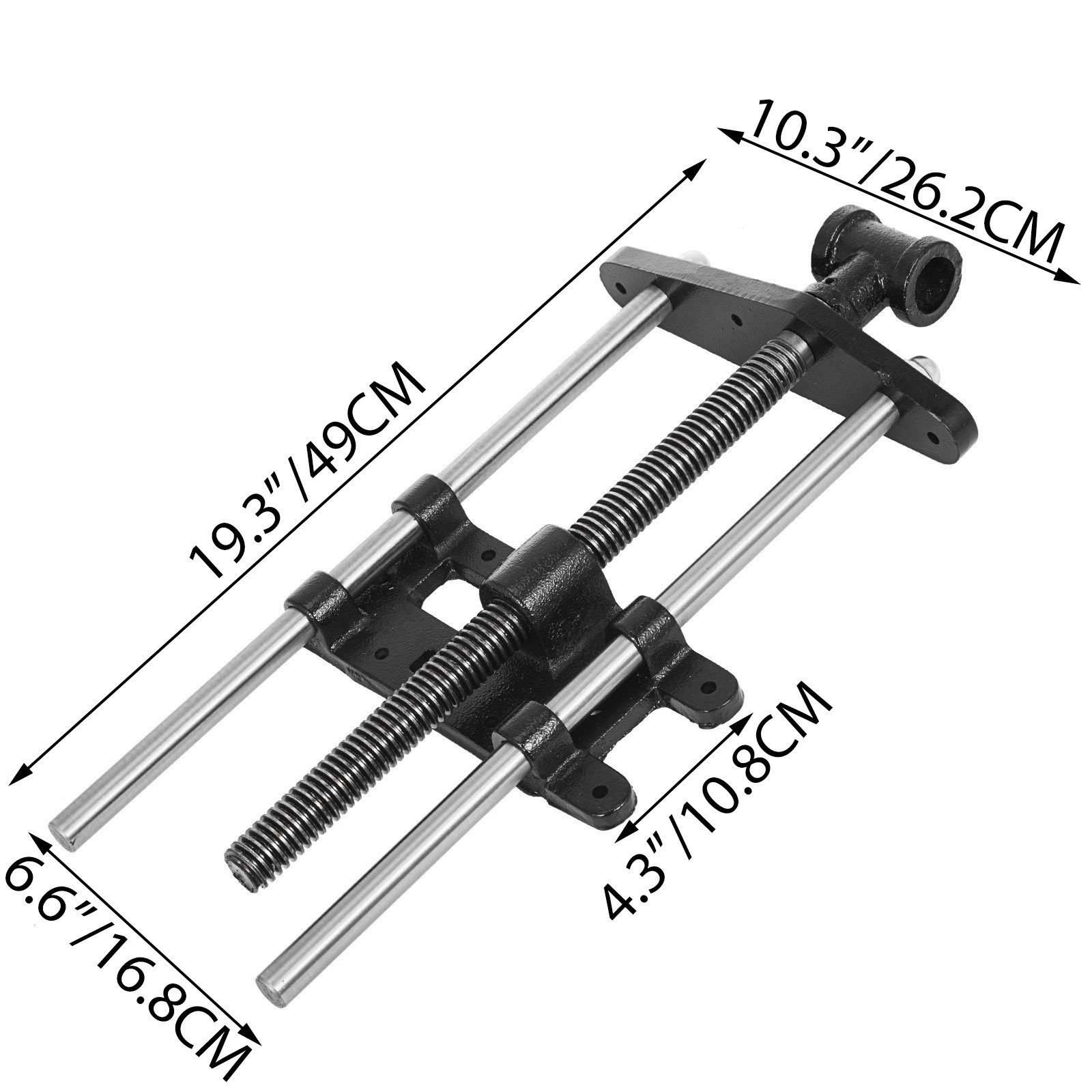 VEVOR 10.5" Woodworking Bench Vise, Wood Clamp Locking Cast Iron 500mm ...