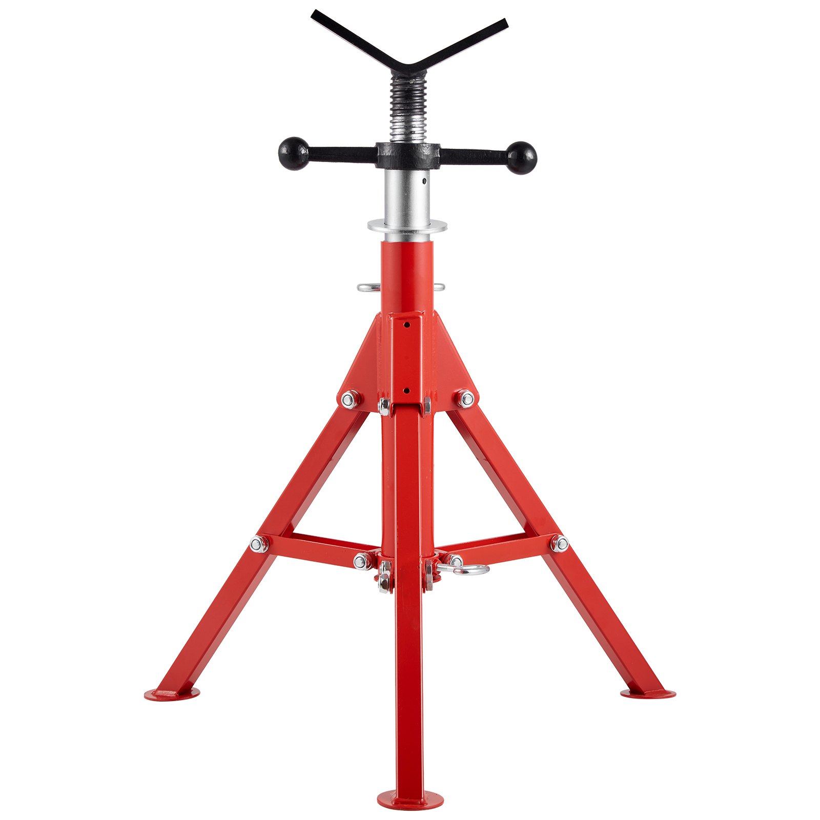 VEVOR V Head Pipe Stand 1/8"-12" Capacity, Adjustable Height 24"-42 ...