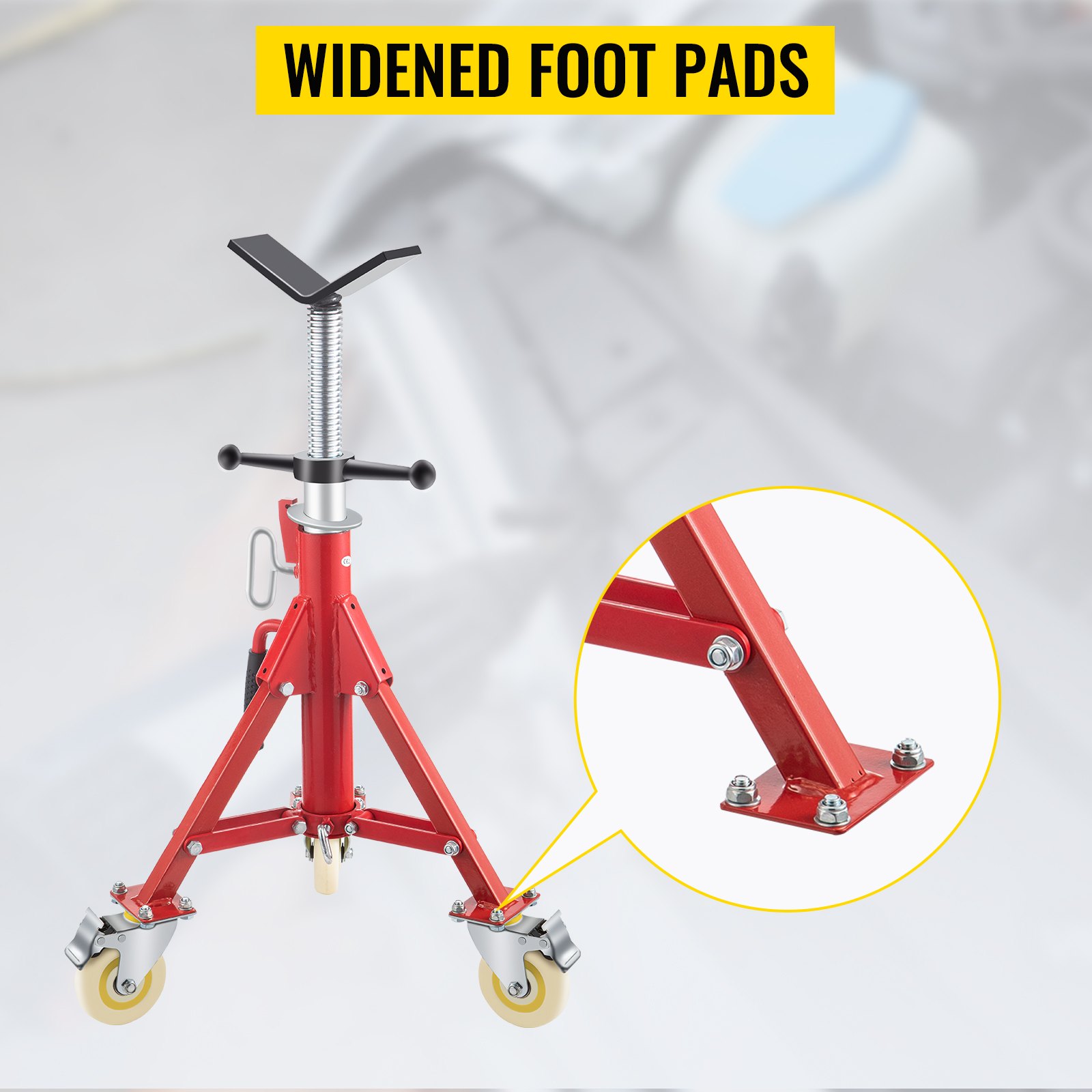 VEVOR Pipe Stand, Pipe Jack Stand, V Head Pipe Stand Adjustable Height ...