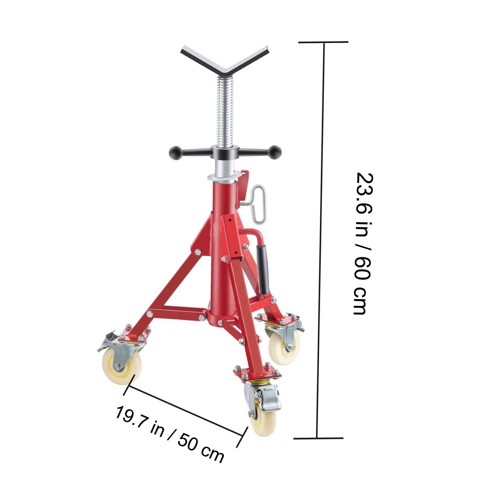 VEVOR Pipe Stand, Pipe Jack Stand, V Head Pipe Stand Adjustable Height ...