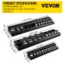 VEVOR MagneticSocket Organizer Socket Holder 6 Pieces 1/2, 3/8, 1/4 ...
