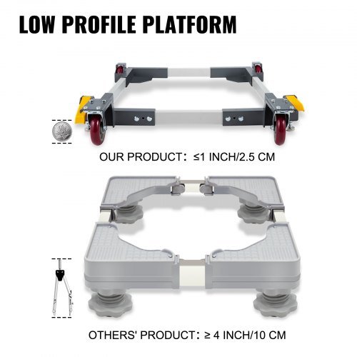 VEVOR Adjustable Universal Mobile Base 1500 LBS Load-Bearing Capacity ...