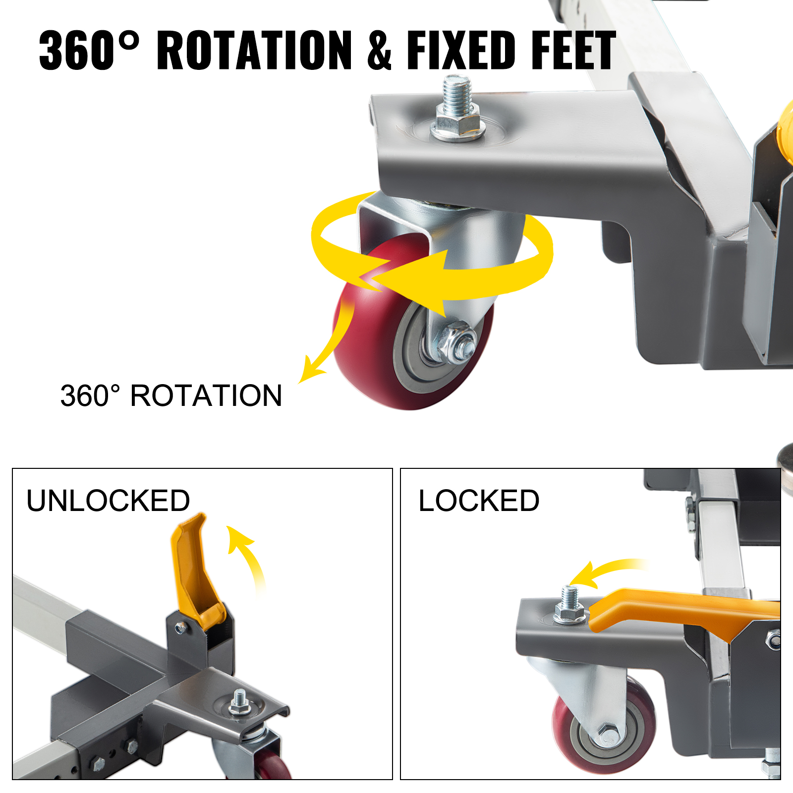 VEVOR Adjustable Universal Mobile Base 1500 LBS Load-Bearing Capacity ...
