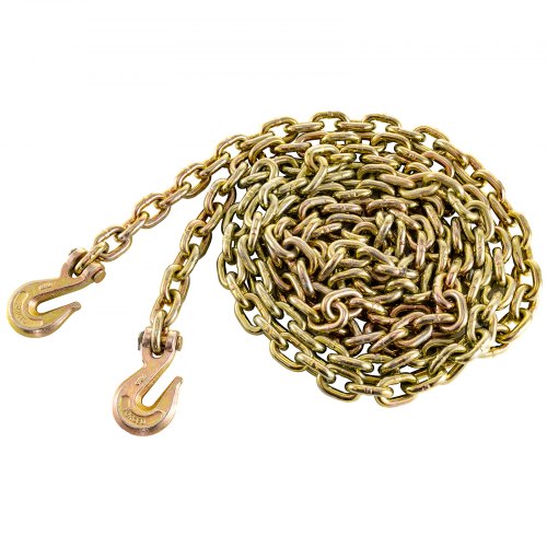 VEVOR 2 Pack G70 Towing Chain 3/8Inchx20ft (10mmx6m) Heavy Duty Chain ...